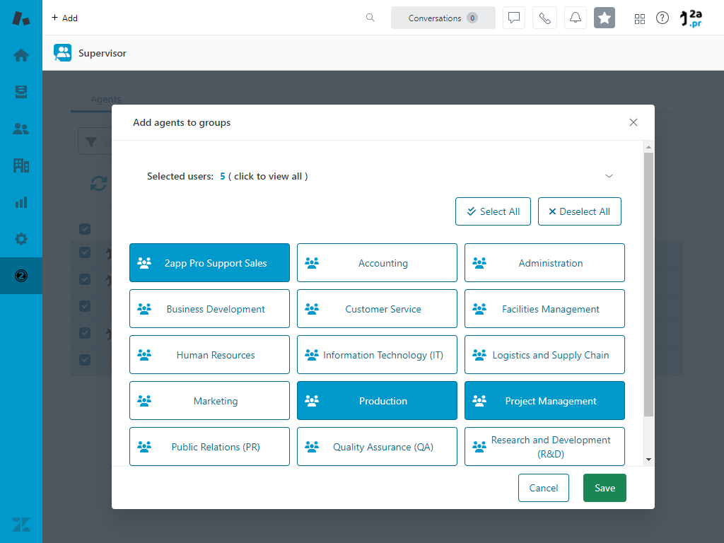 Supervisor App Integration with Zendesk Support